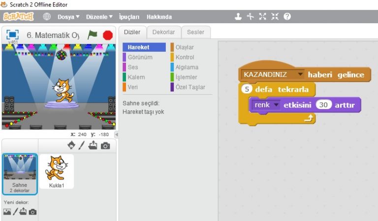 Scratch ile Matematik Oyunu | Robotik Kodlama