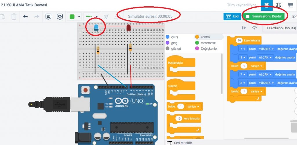TINKERCAD ile Flip-Flop (Tetik) Devresi Uygulaması